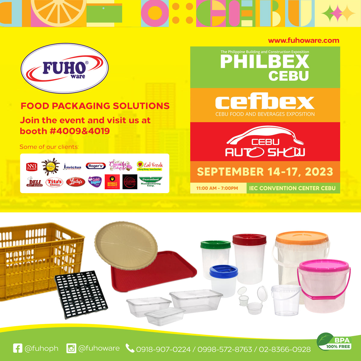 CEFBEX Cebu - FUHO ware 2023 – PLEXCO PLASTIC PRODUCTS